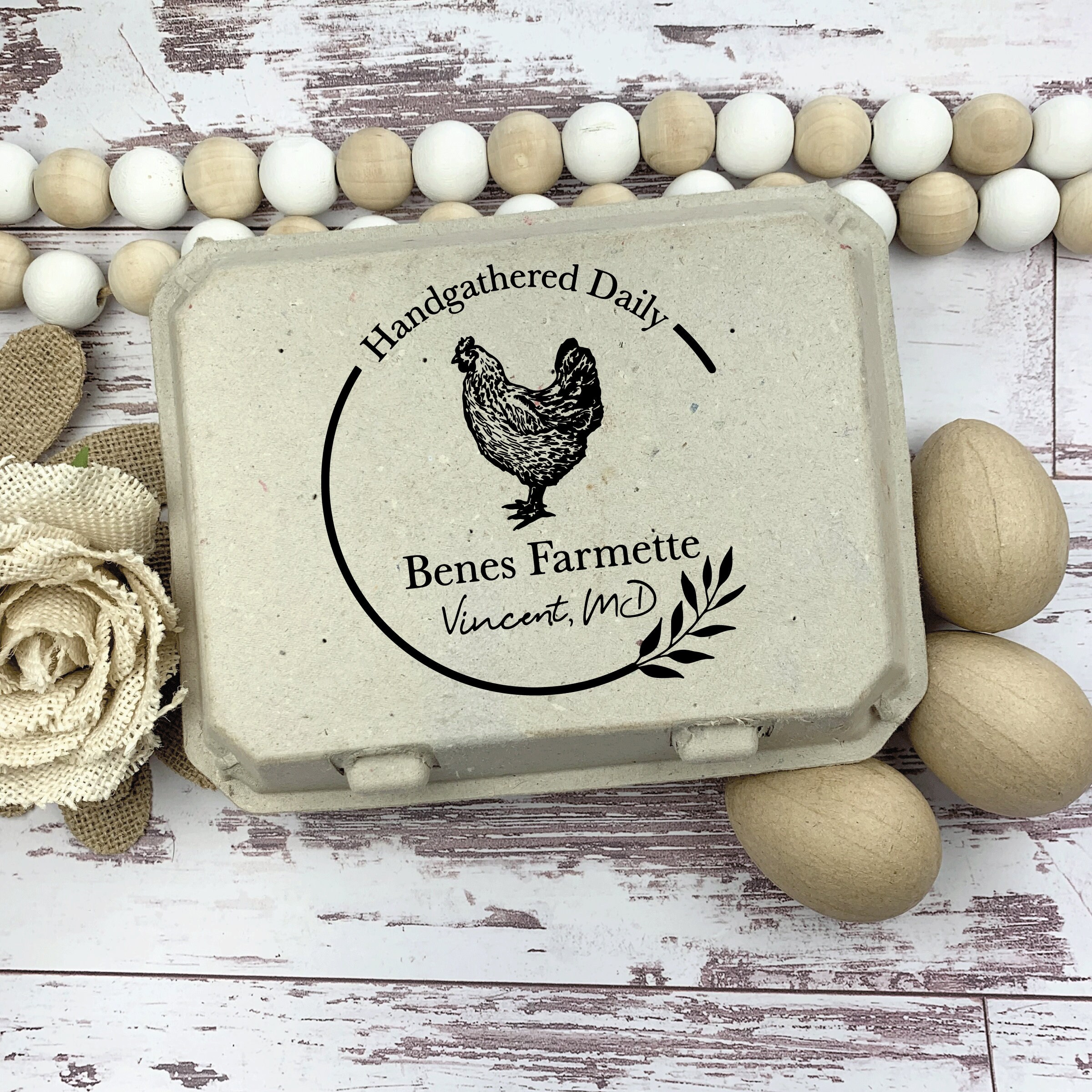 CUSTOM Egg Carton Stamp Personalized Egg Carton Stamp - Etsy