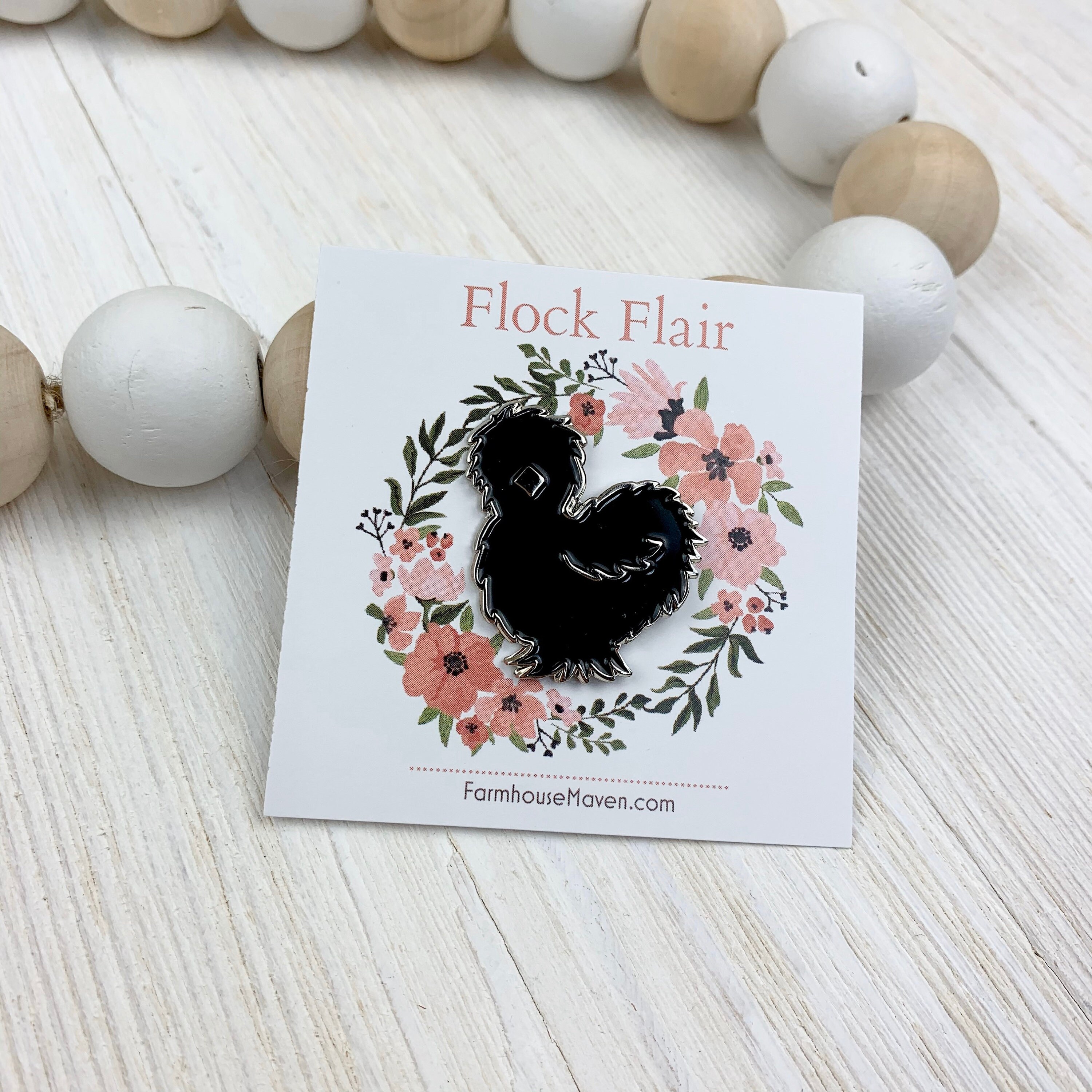 Enamel Chicken Pin Cute Chicken Pin Black Silkie Chicken | Etsy