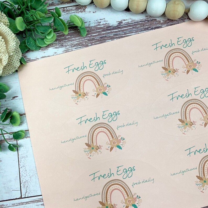 Fresh Eggs Carton Label - Egg Carton Sticker - Backyard Chickens ...