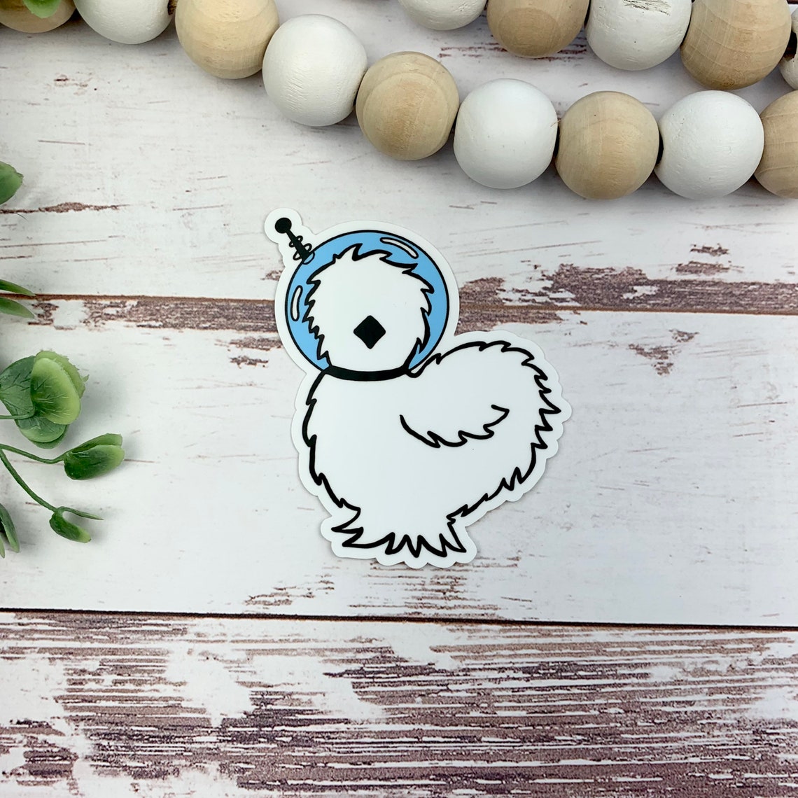 Silkie in Space Large Sticker Cute Chicken Laptop Sticker - Etsy
