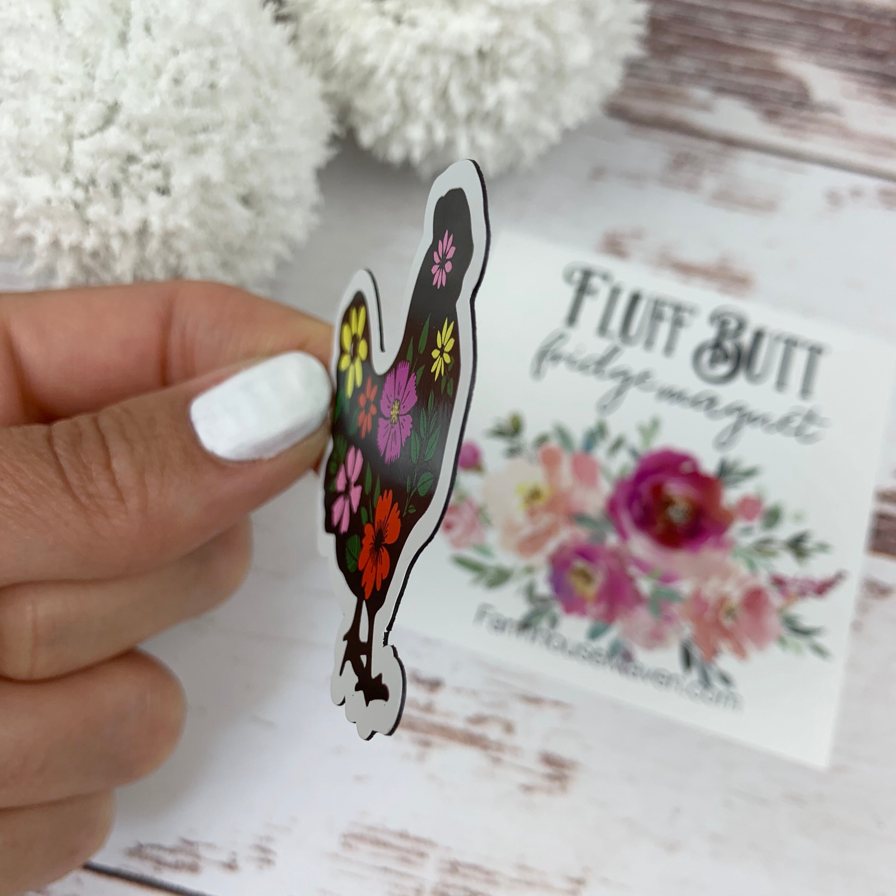 Flower Chick Magnet Pretty Fridge Magnet Chicken Magnet | Etsy