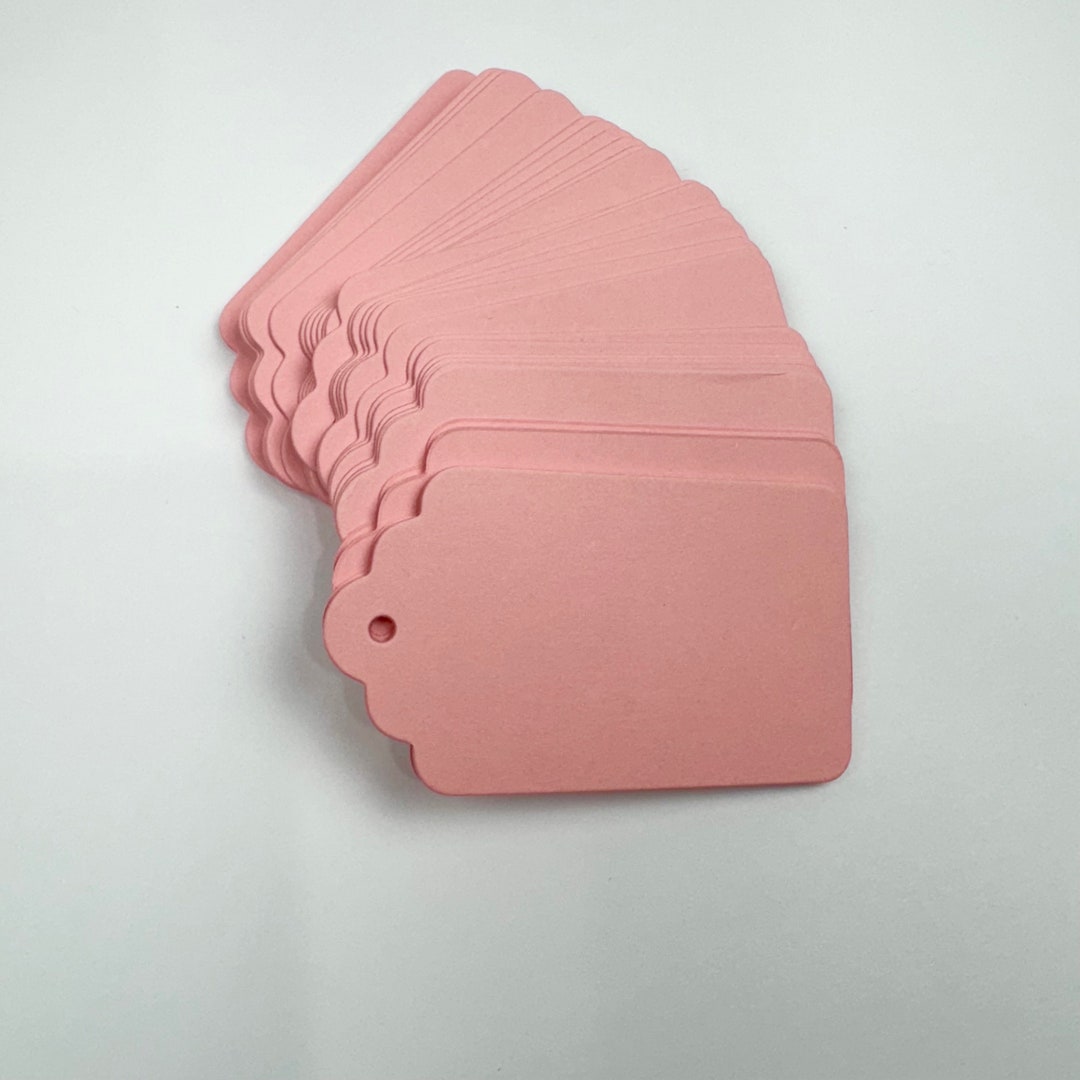 100 Pink Craft Tags - Tags for Packaging - Blank Craft Tags - Kraft ...