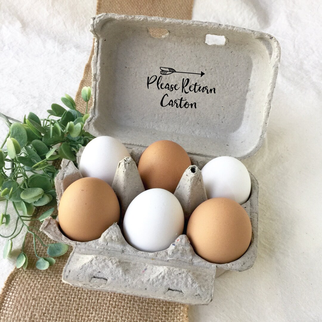 Please Return Carton Stamp - Egg Carton Stamp - Egg Carton Label ...