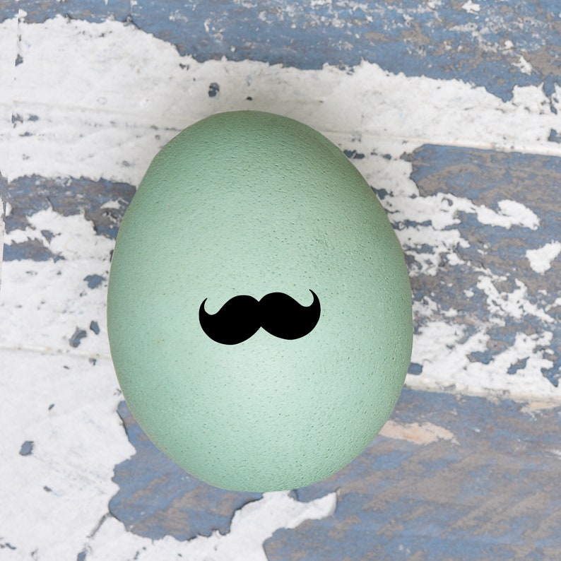 Egg Stamp Mustache Egg Stamp Mustache Chickens Egg - Etsy