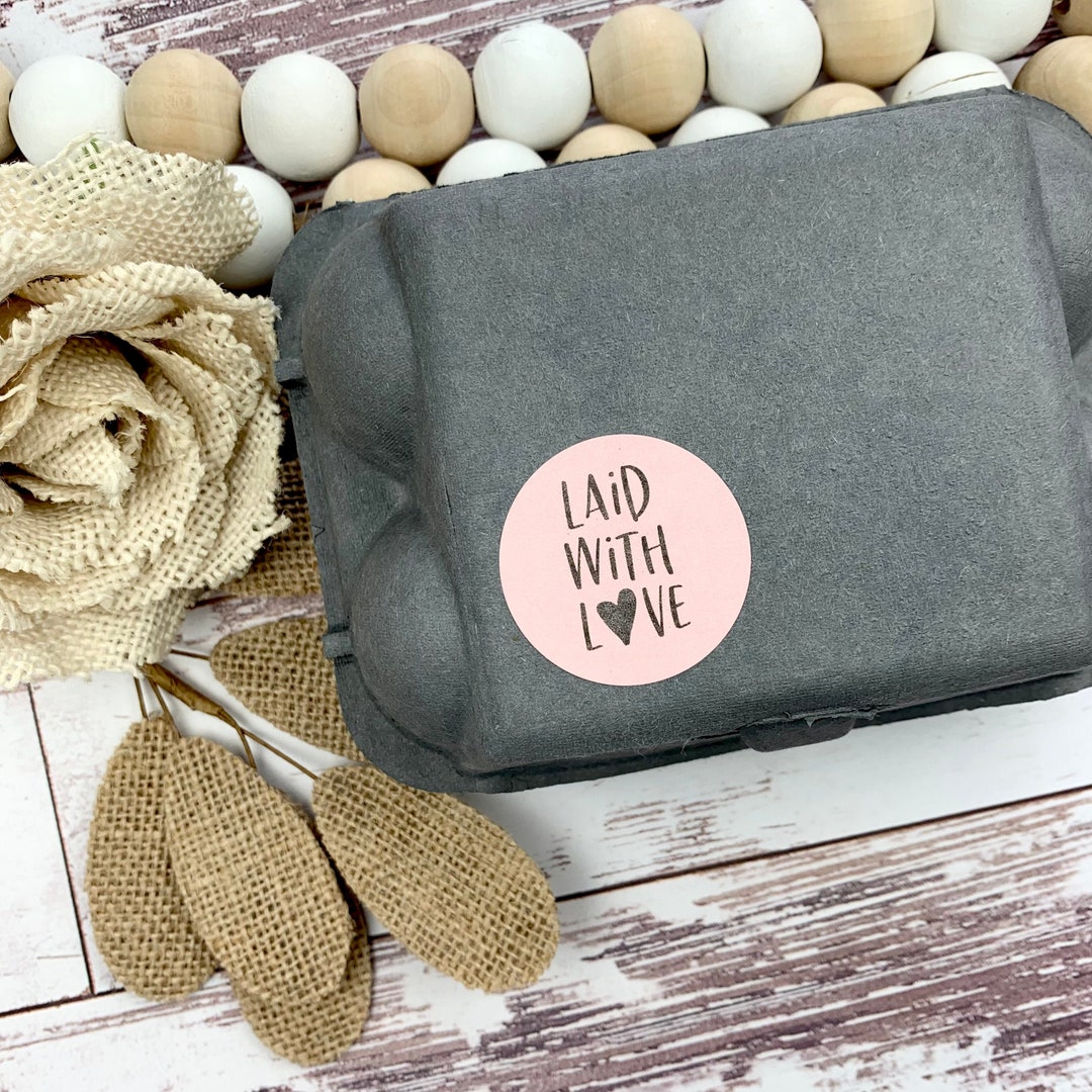 CLEARANCE - Laid With Love Sticker - Pink Egg Carton Stickers - Fresh ...