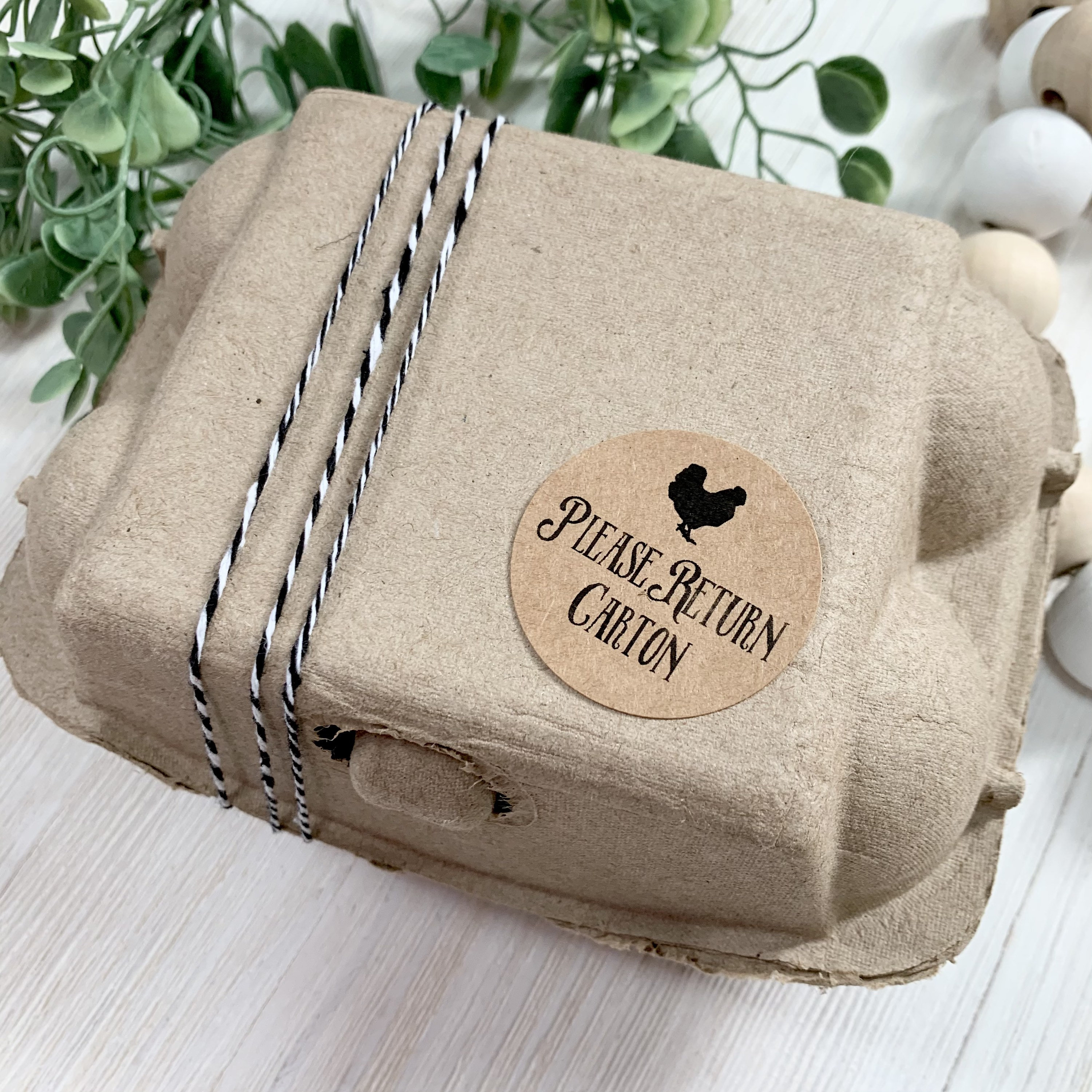 Please Return Egg Carton Sticker 30 Stickers Fresh Eggs | Etsy