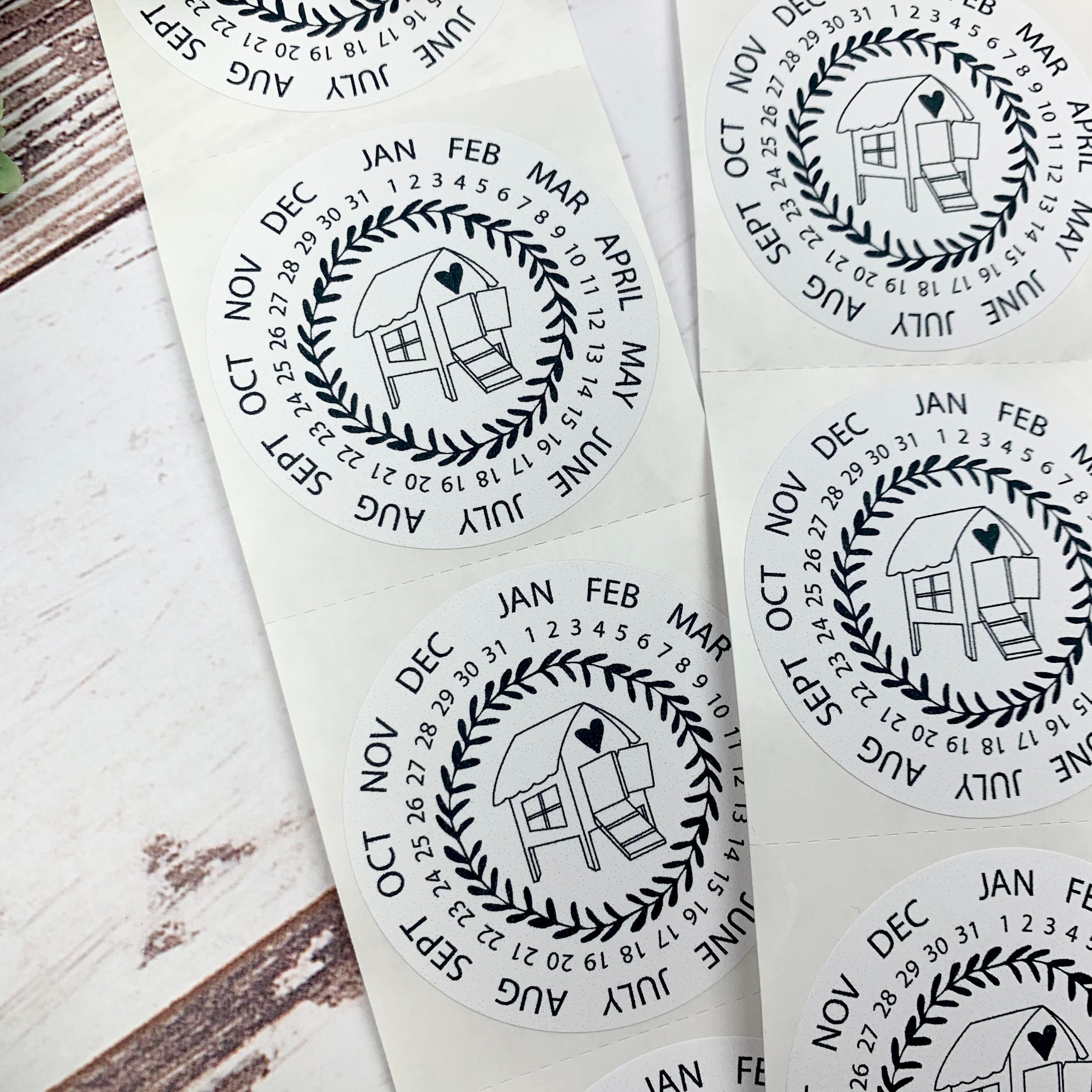 Cute Chicken Coop Date Stickers Chicken Stickers Farm | Etsy