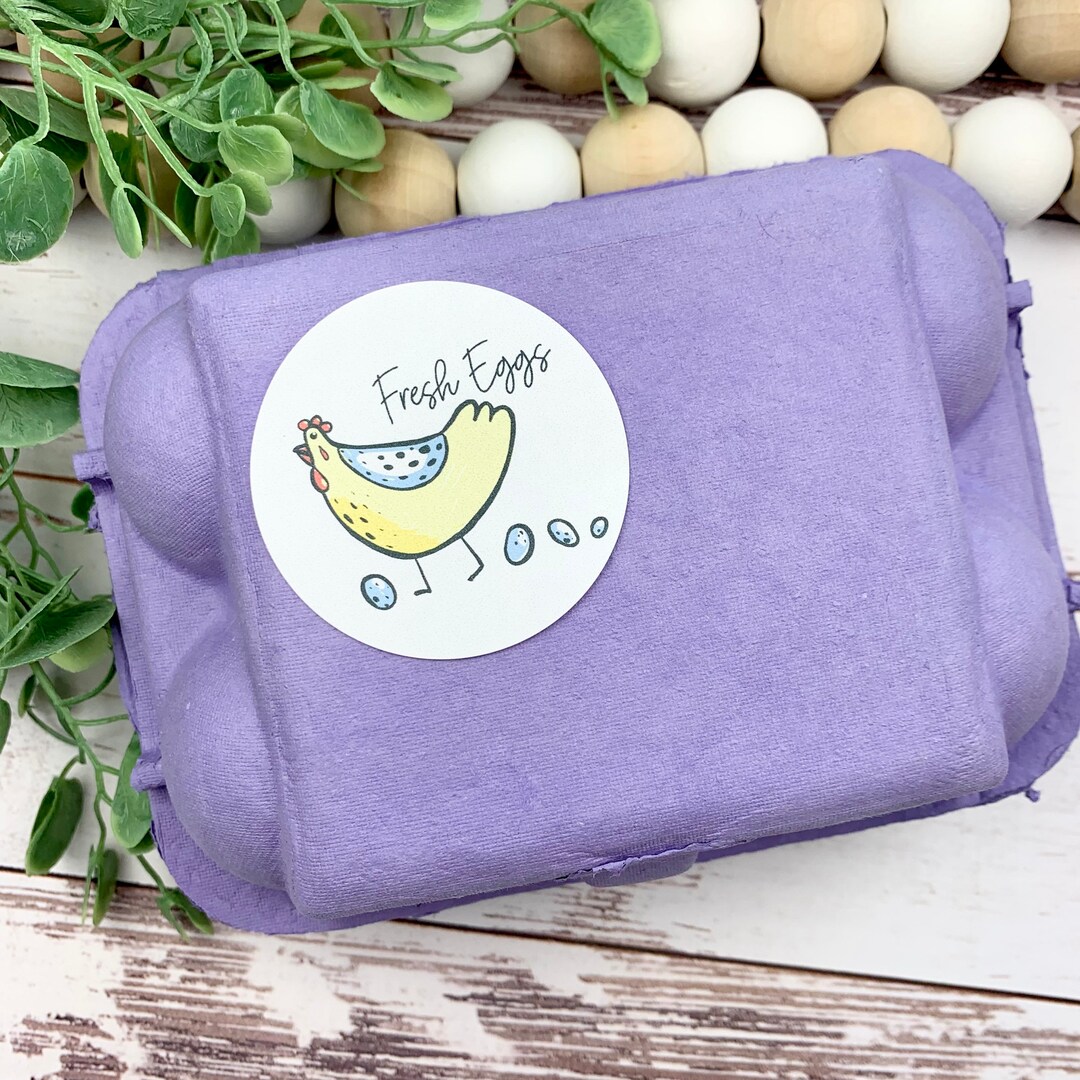 Egg Carton Sticker - Chicken Stickers - Farm Fresh Stickers - Egg ...