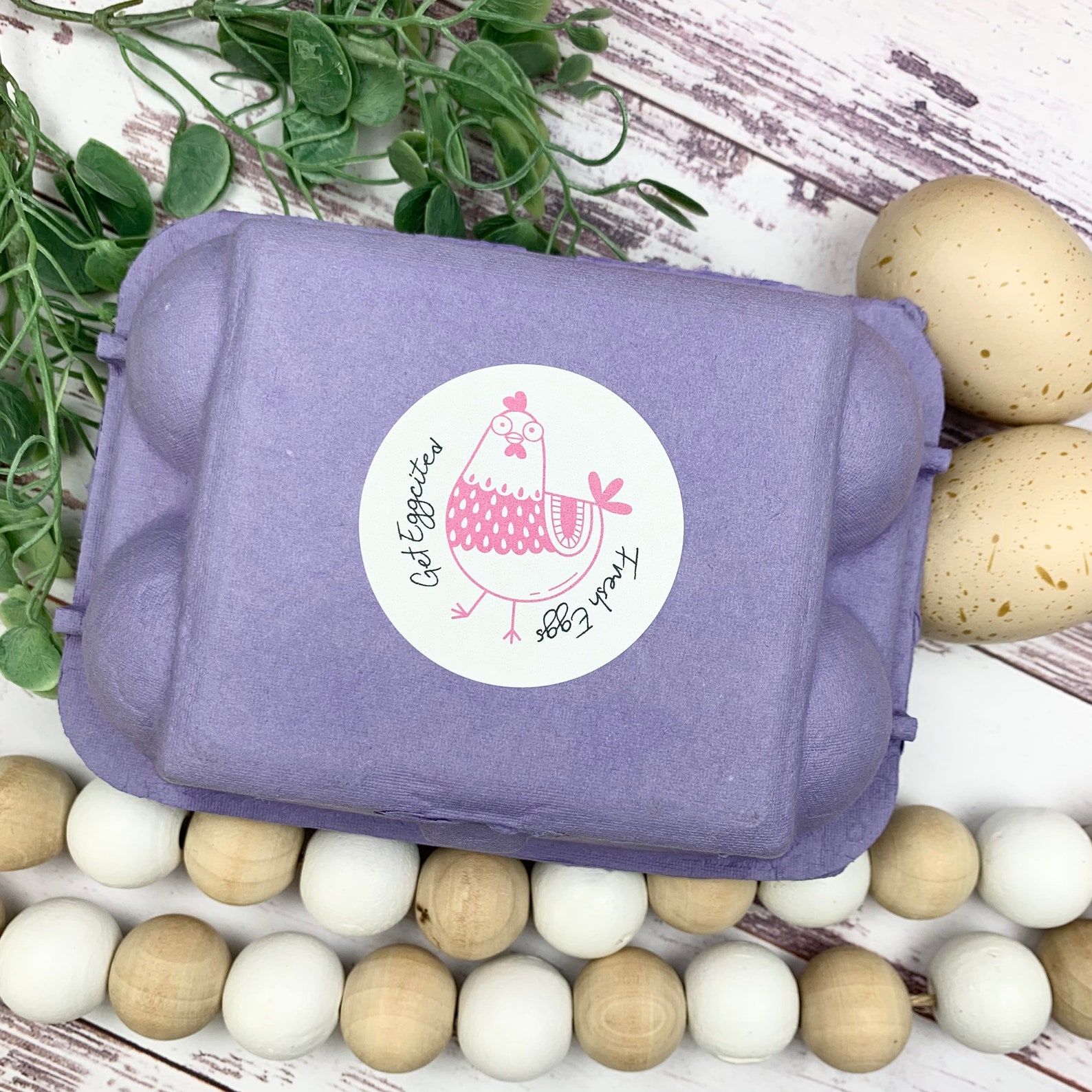Get Eggcited Egg Carton Sticker Funny Chicken Sticker Eggs - Etsy