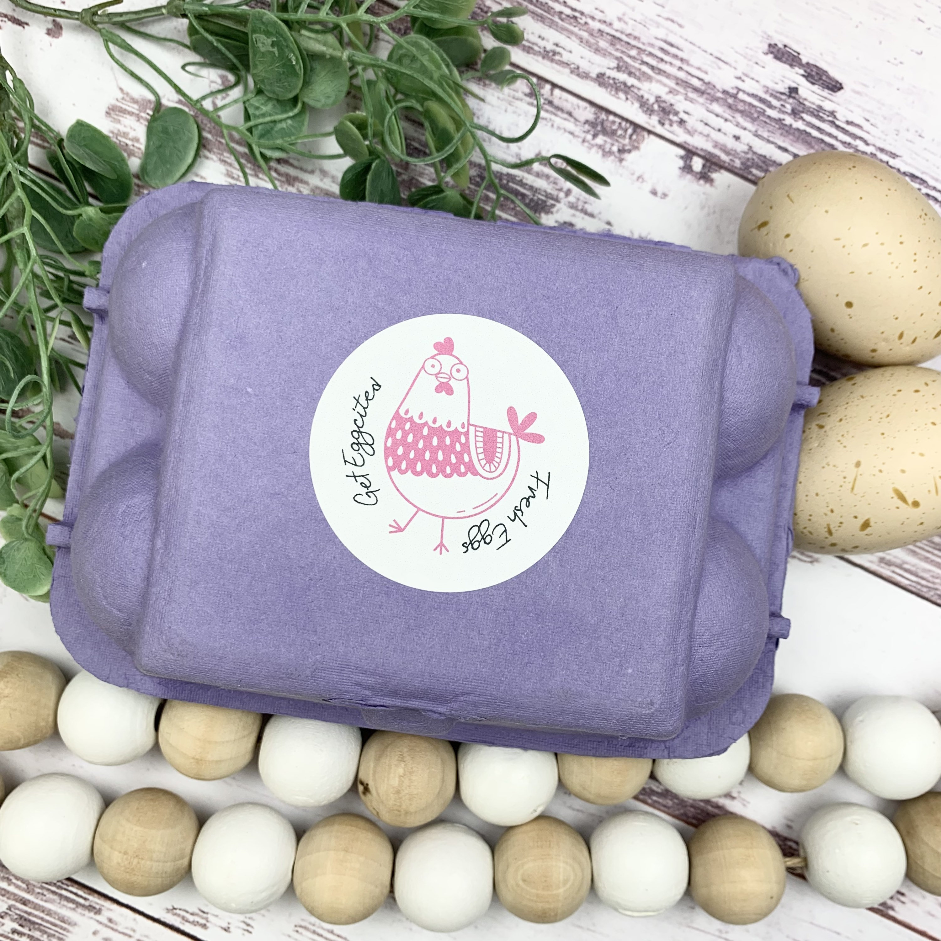 Get Eggcited Egg Carton Sticker Funny Chicken Sticker Eggs - Etsy