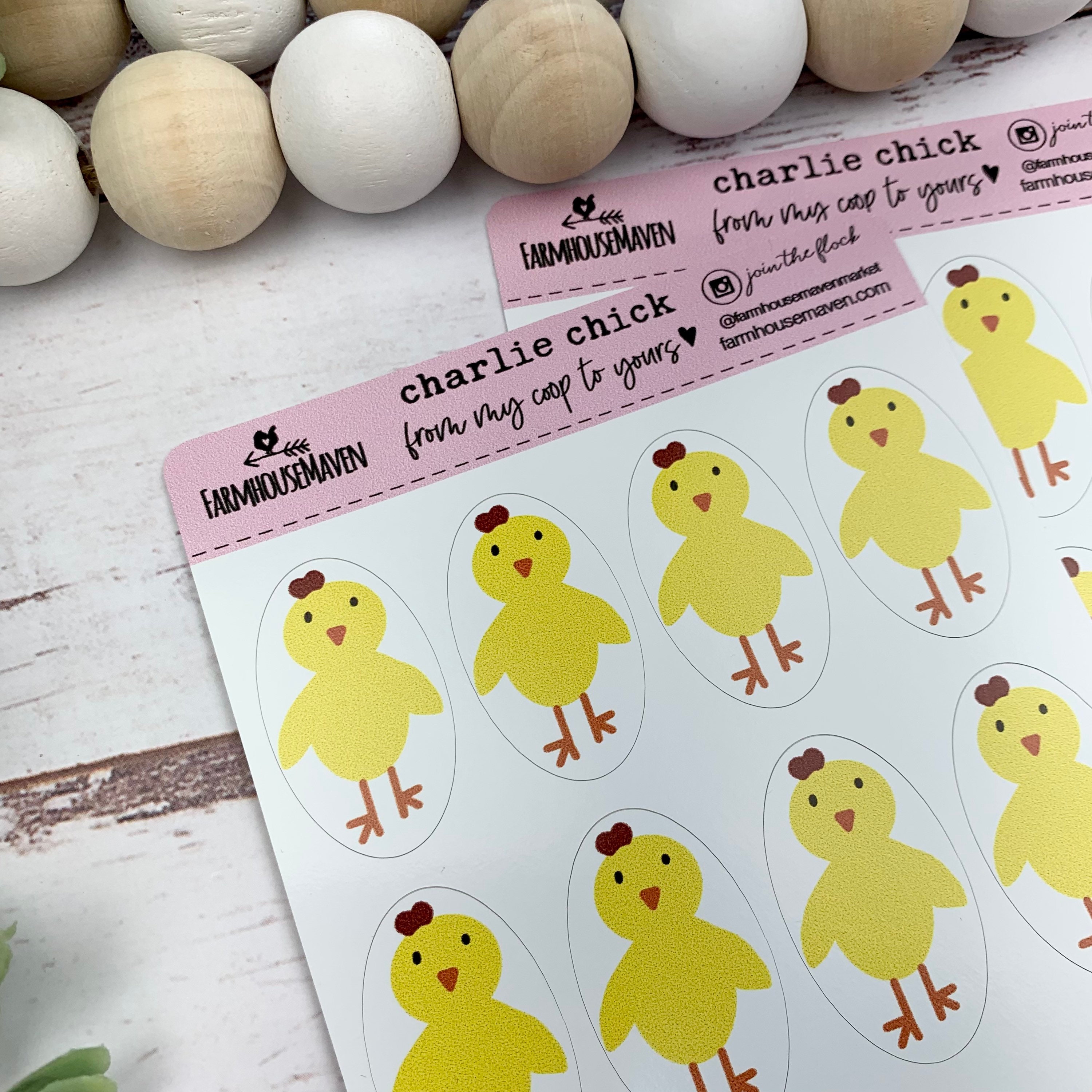 Charlie the Chick Stickers Free Shipping Egg Carton - Etsy