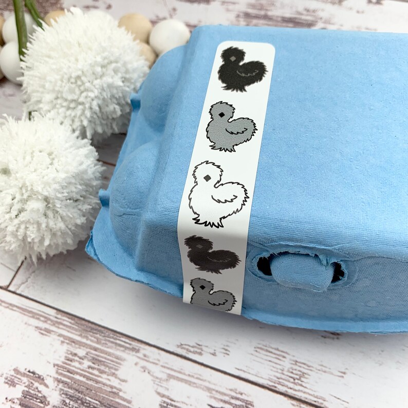 Egg Carton Tape - Silkie - Egg Carton Label - Custom Egg Cartons ...