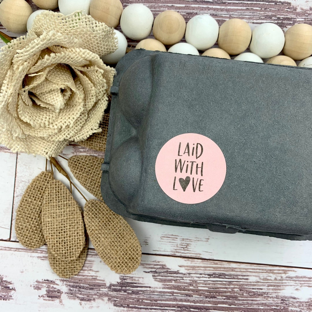 CLEARANCE - Laid With Love Sticker - Pink Egg Carton Stickers - Fresh ...