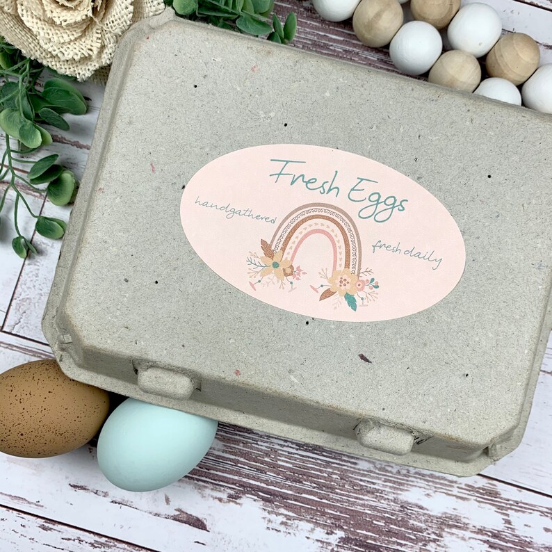 Fresh Eggs Carton Label - Egg Carton Sticker - Backyard Chickens ...