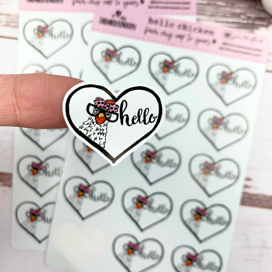 Hello Chicken Stickers Egg Carton Stickers Chicken Planner Sticker Cute ...