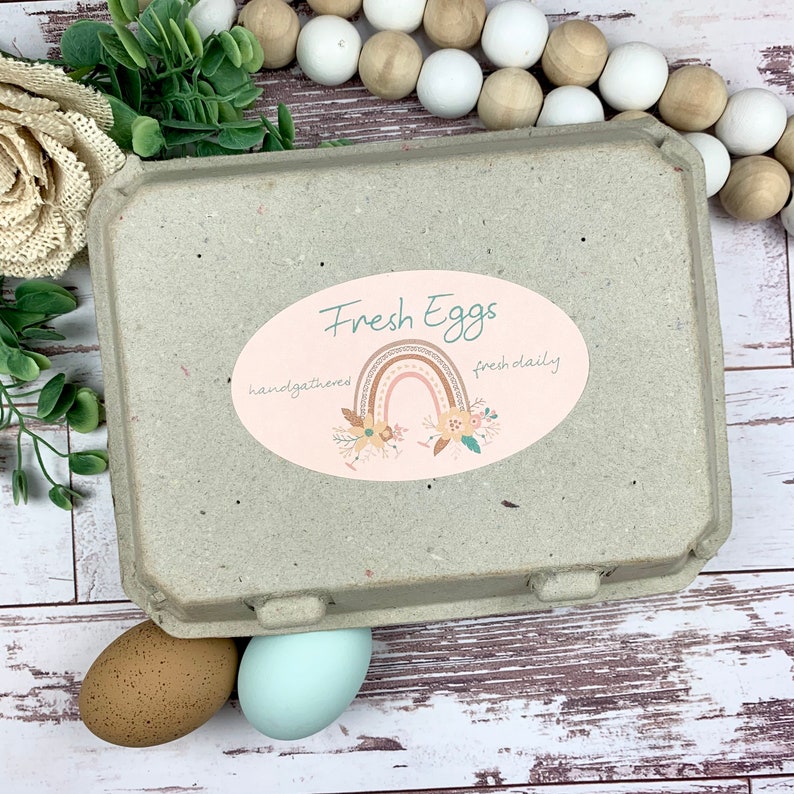 Fresh Eggs Carton Label - Egg Carton Sticker - Backyard Chickens ...