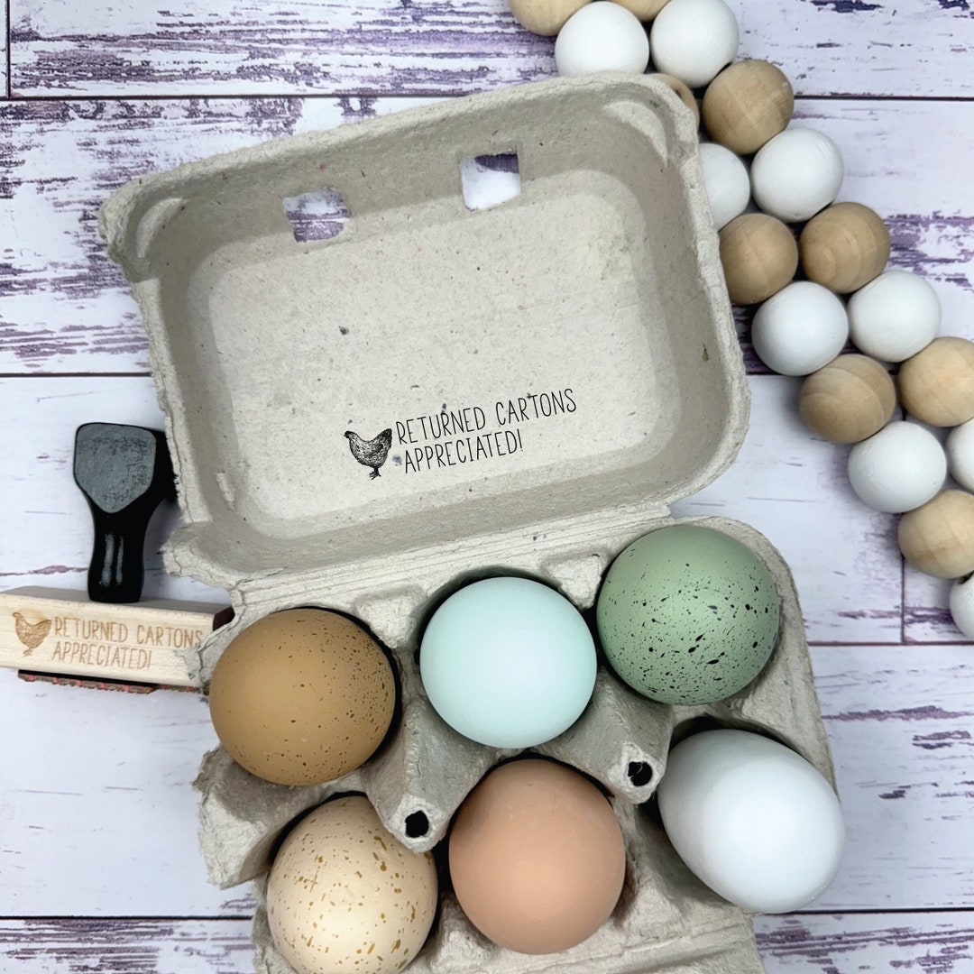 Returned Cartons Appreciated Egg Carton Stamp - Please Return Carton ...