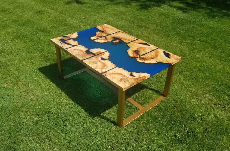 SOLD Burled Box Elder Epoxy River Coffee Table River Table - Etsy