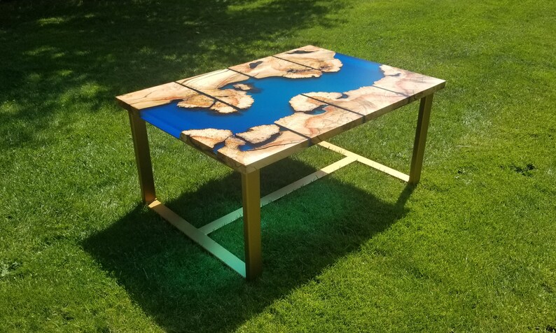SOLD Burled Box Elder Epoxy River Coffee Table River Table - Etsy
