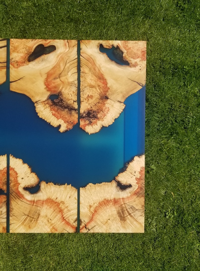 SOLD Burled Box Elder Epoxy River Coffee Table River Table - Etsy