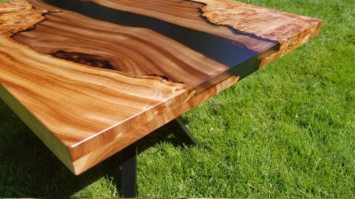 Live Edge Epoxy River Coffee Table FREE SHIPPING - Etsy