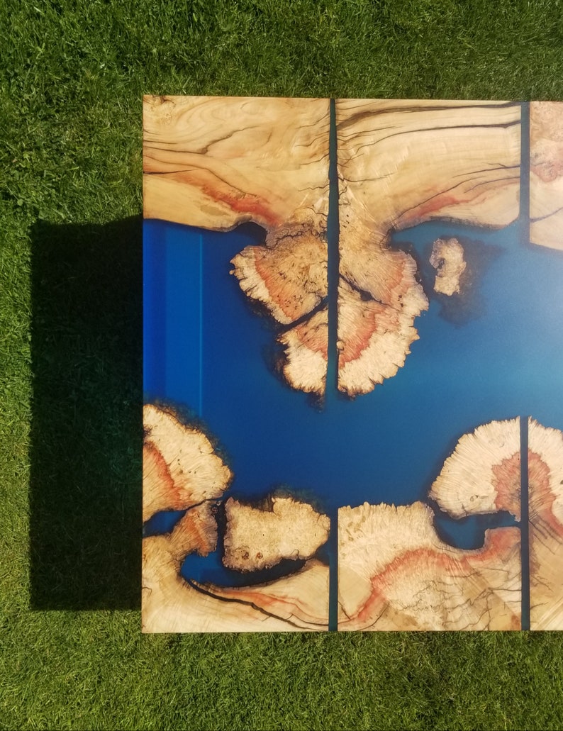 SOLD Burled Box Elder Epoxy River Coffee Table River Table - Etsy