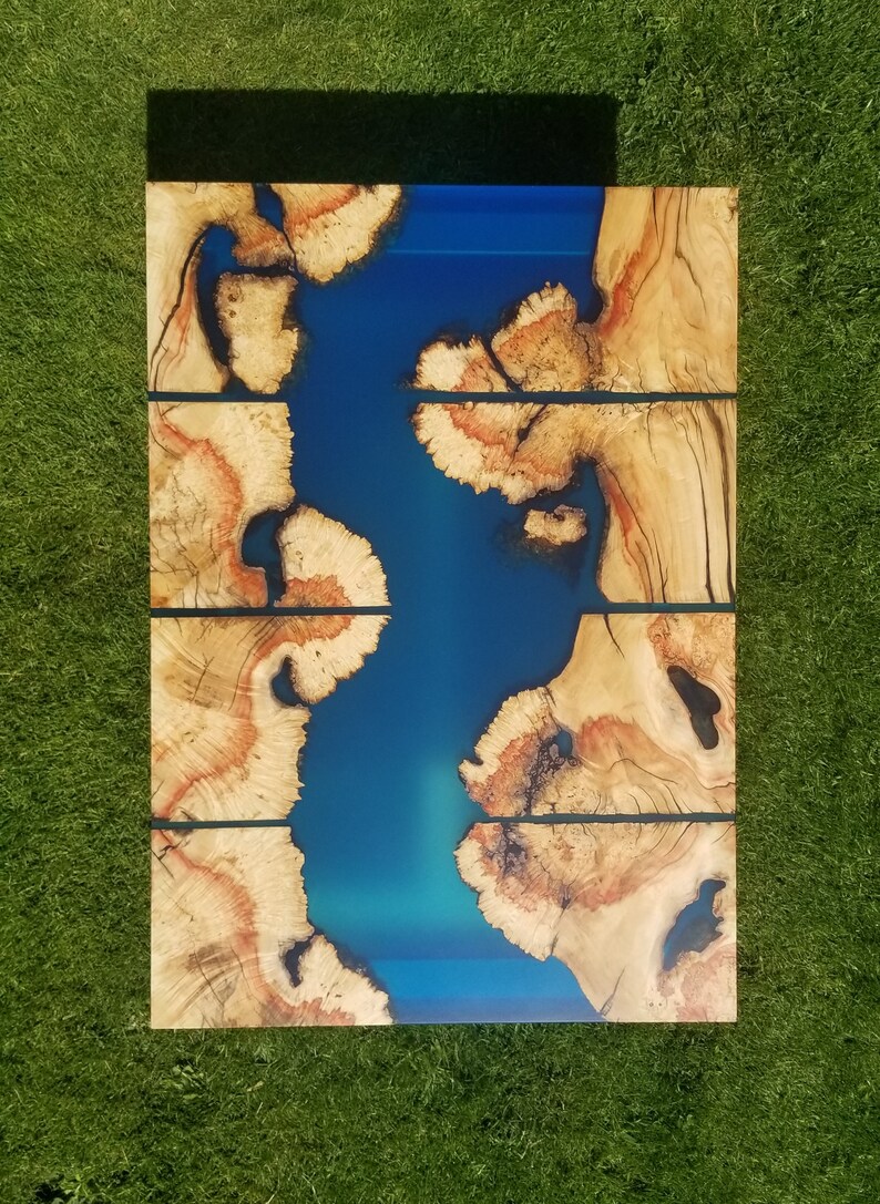 SOLD Burled Box Elder Epoxy River Coffee Table River Table - Etsy