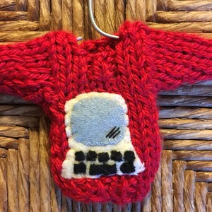 Custom Computer Ornament, Tiny Sweater Ornament W Computer Applique ...