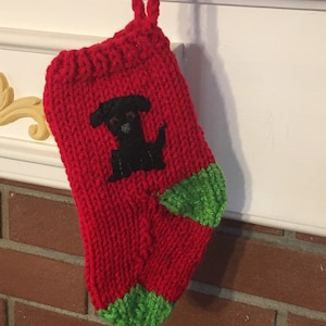 Black Lab Dog Stocking, Custom Christmas Stocking for Black Labrador ...
