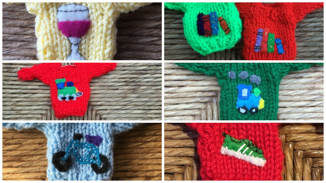 Personalized Ornament W Your Hobby, Mini Sweater Ornament, Custom ...