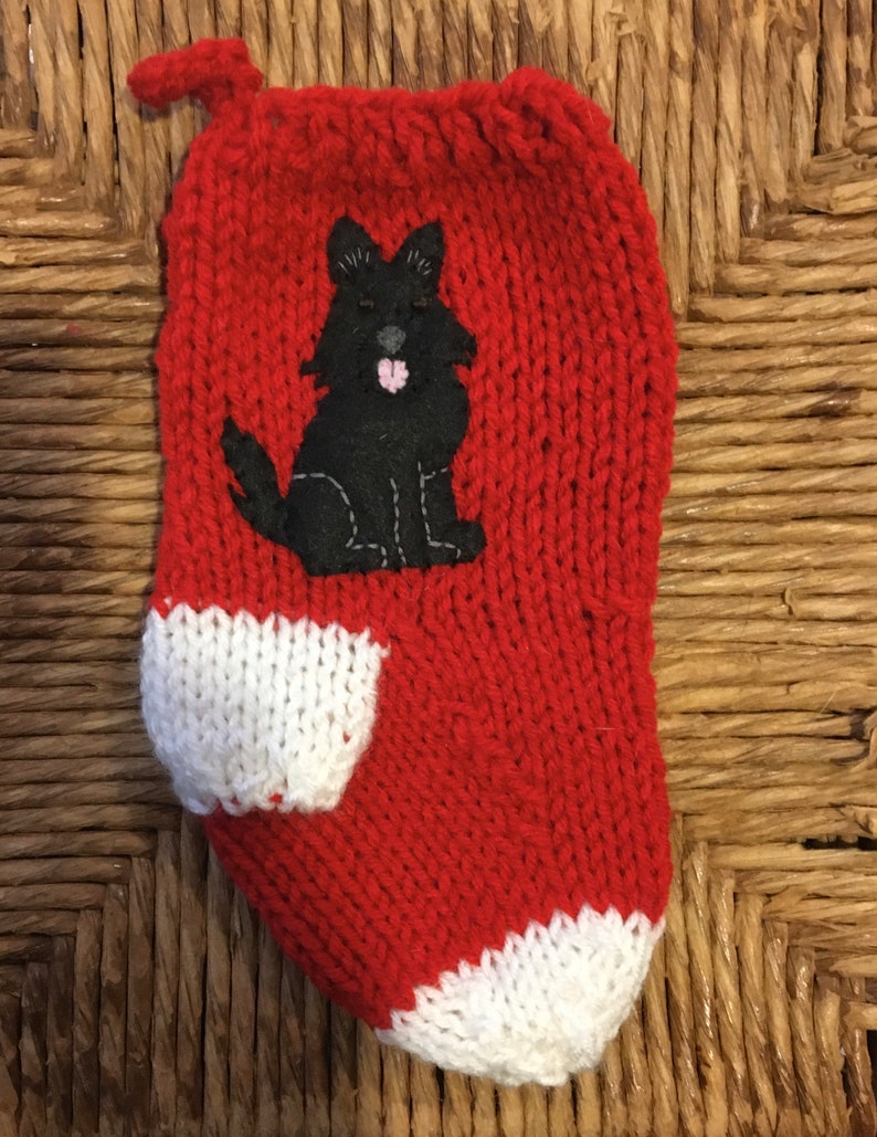 Black German Shepherd Stocking, Custom Stocking for Dog, Dog Stocking ...