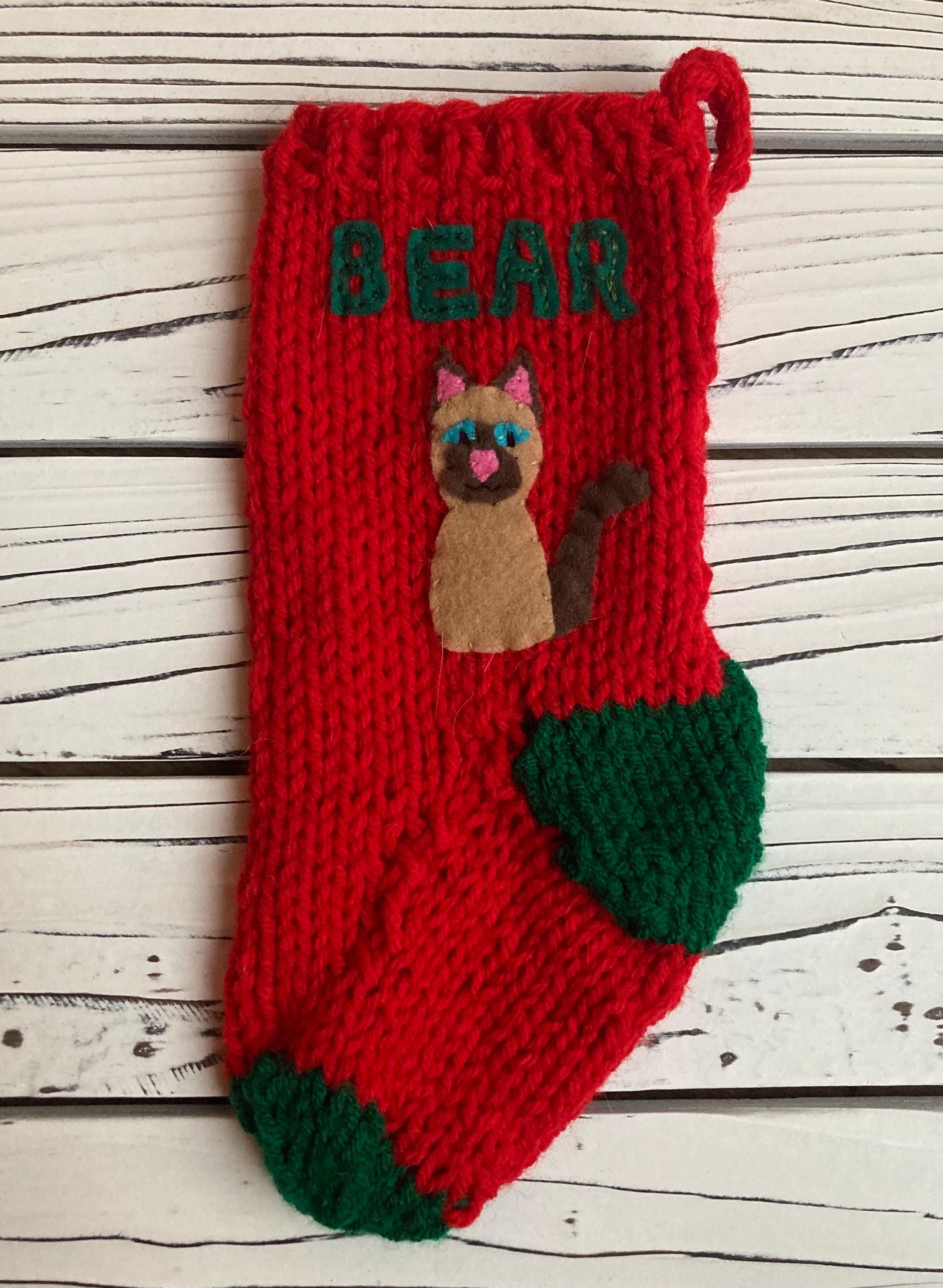 Siamese Cat Stocking, Made to Order Christmas Stocking for Pet Siamese ...