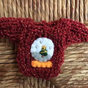 Snow Globe Ornament, Tiny Christmas Sweater Ornament With Mini Snow ...