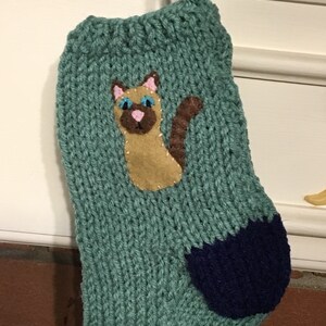 Siamese Cat Stocking, Made to Order Christmas Stocking for Pet Siamese ...
