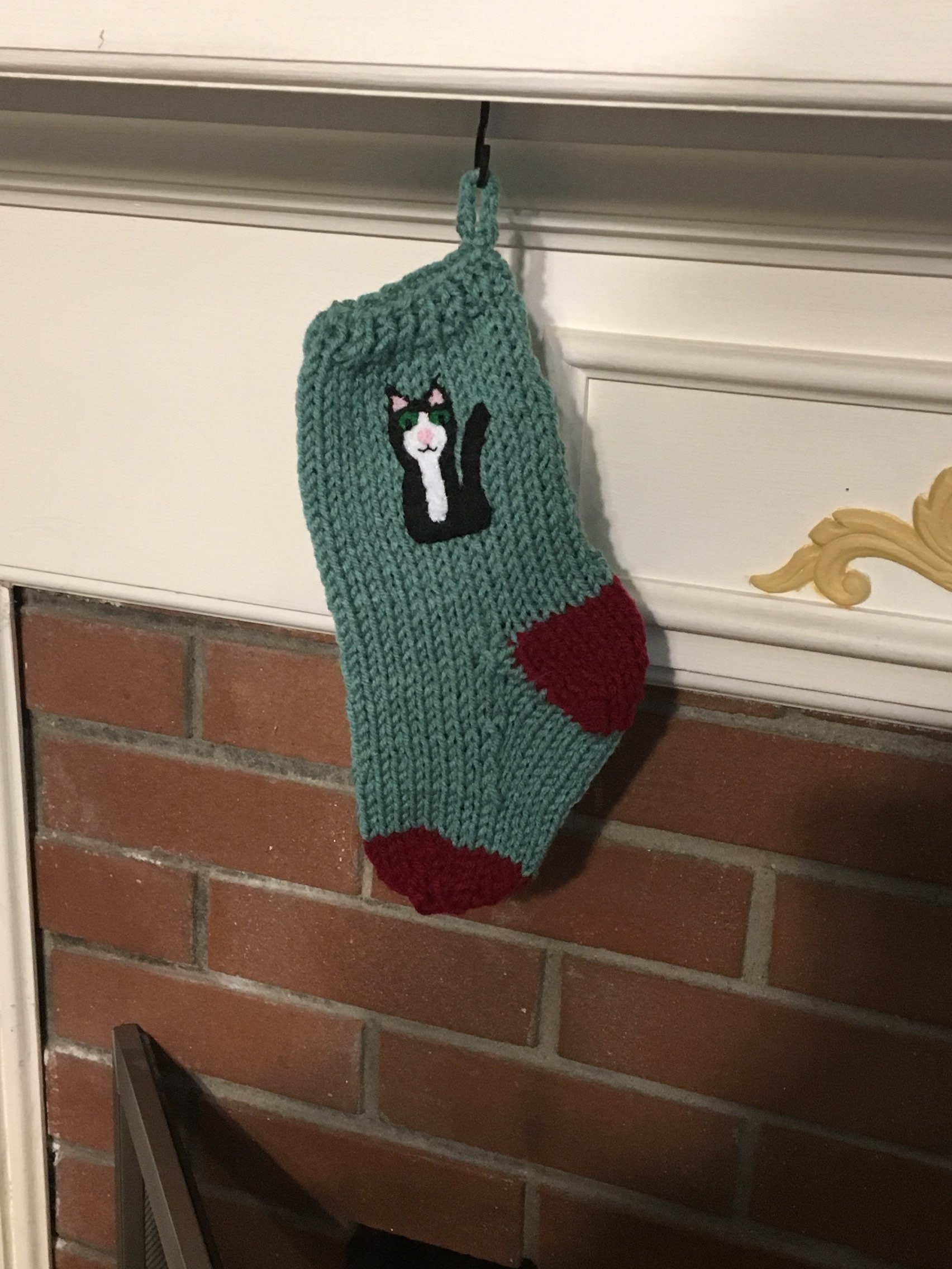 Black and White Cat Stocking, Custom Stocking for Tuxedo Cat - Etsy