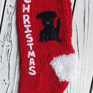 Black Lab Dog Stocking, Custom Christmas Stocking for Black Labrador ...