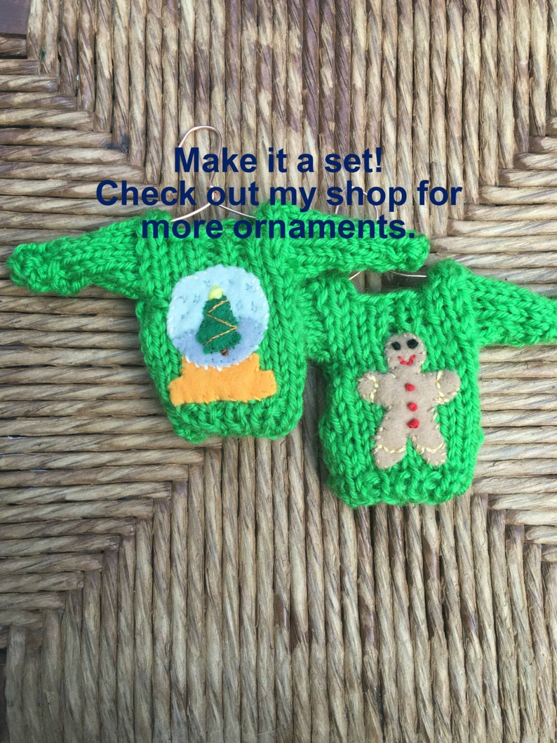 Custom Snow Globe Ornament Tiny Christmas Sweater Ornament W - Etsy