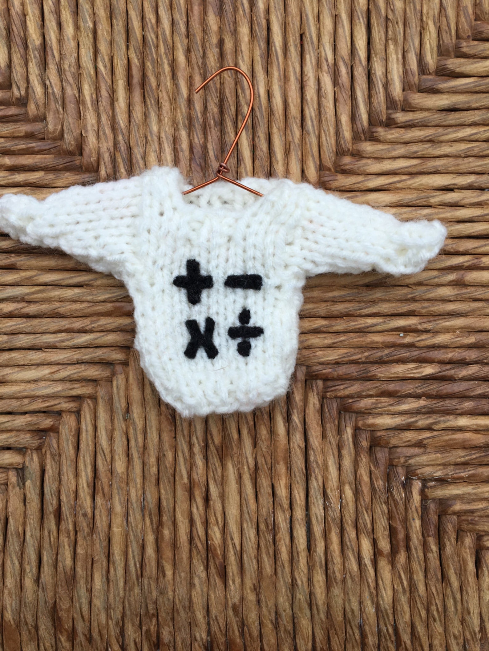 Custom Math Ornament Tiny Sweater Ornament W Math Signs or - Etsy