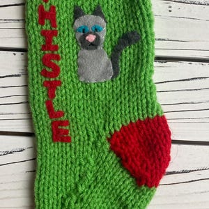 Siamese Cat Christmas Stocking, Handmade Pet Appliqued Stocking - Etsy