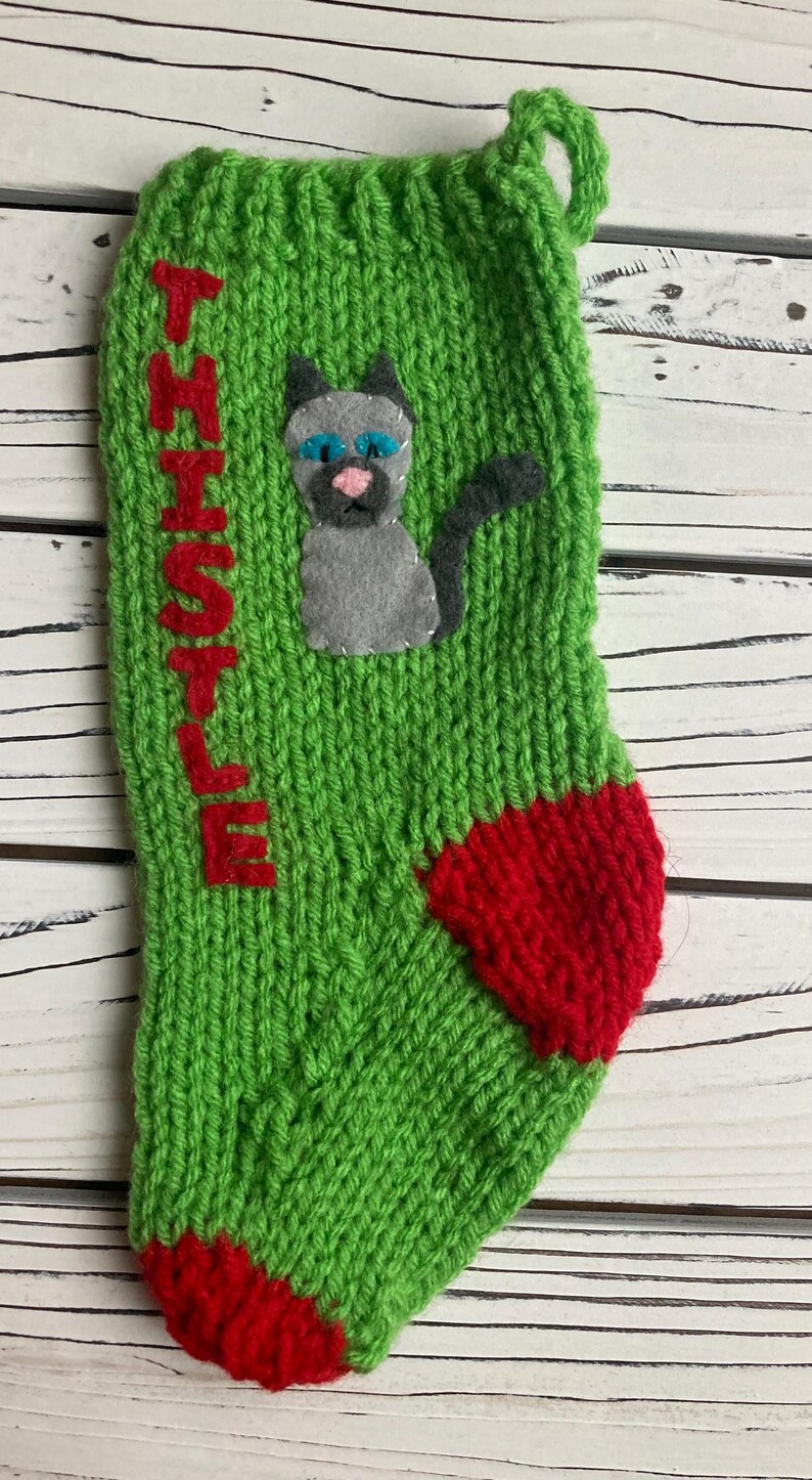 Siamese Cat Christmas Stocking, Handmade Pet Appliqued Stocking - Etsy