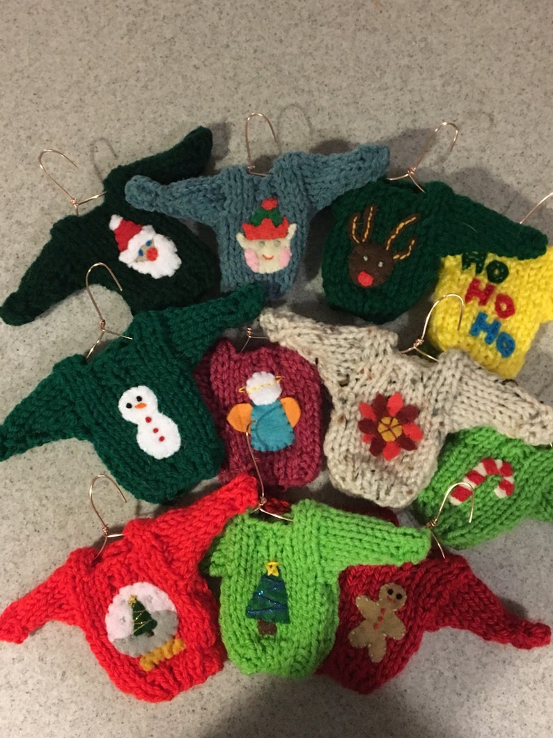 Custom Christmas Ornaments Mini Sweater Ornaments Made to - Etsy