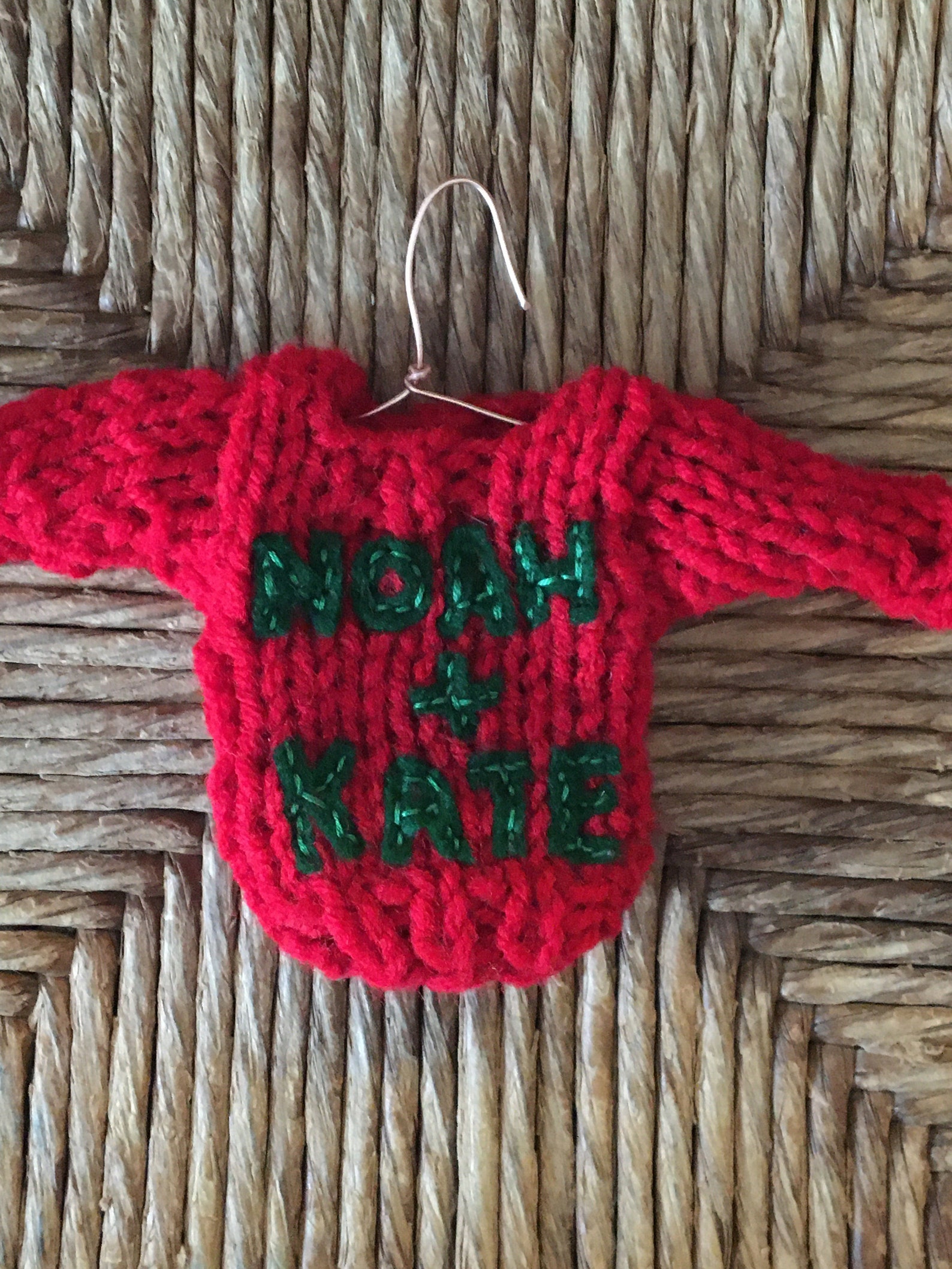 Custom Knitted Mini Sweater Ornament With Your Name - Etsy
