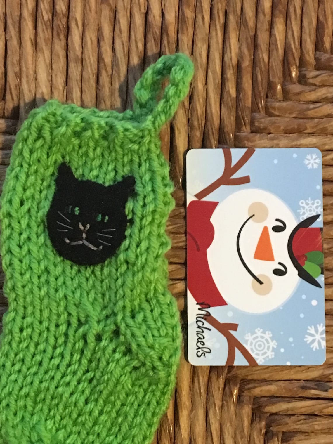 Cat Gift Card Holder, Cat Lovers Gift Card Stocking, Miniature ...