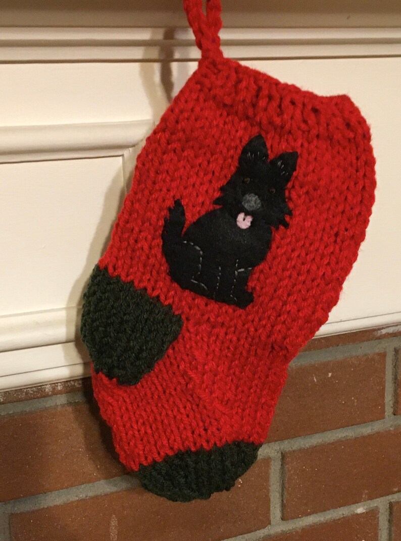 Black German Shepherd Stocking, Custom Stocking for Dog, Dog Stocking ...