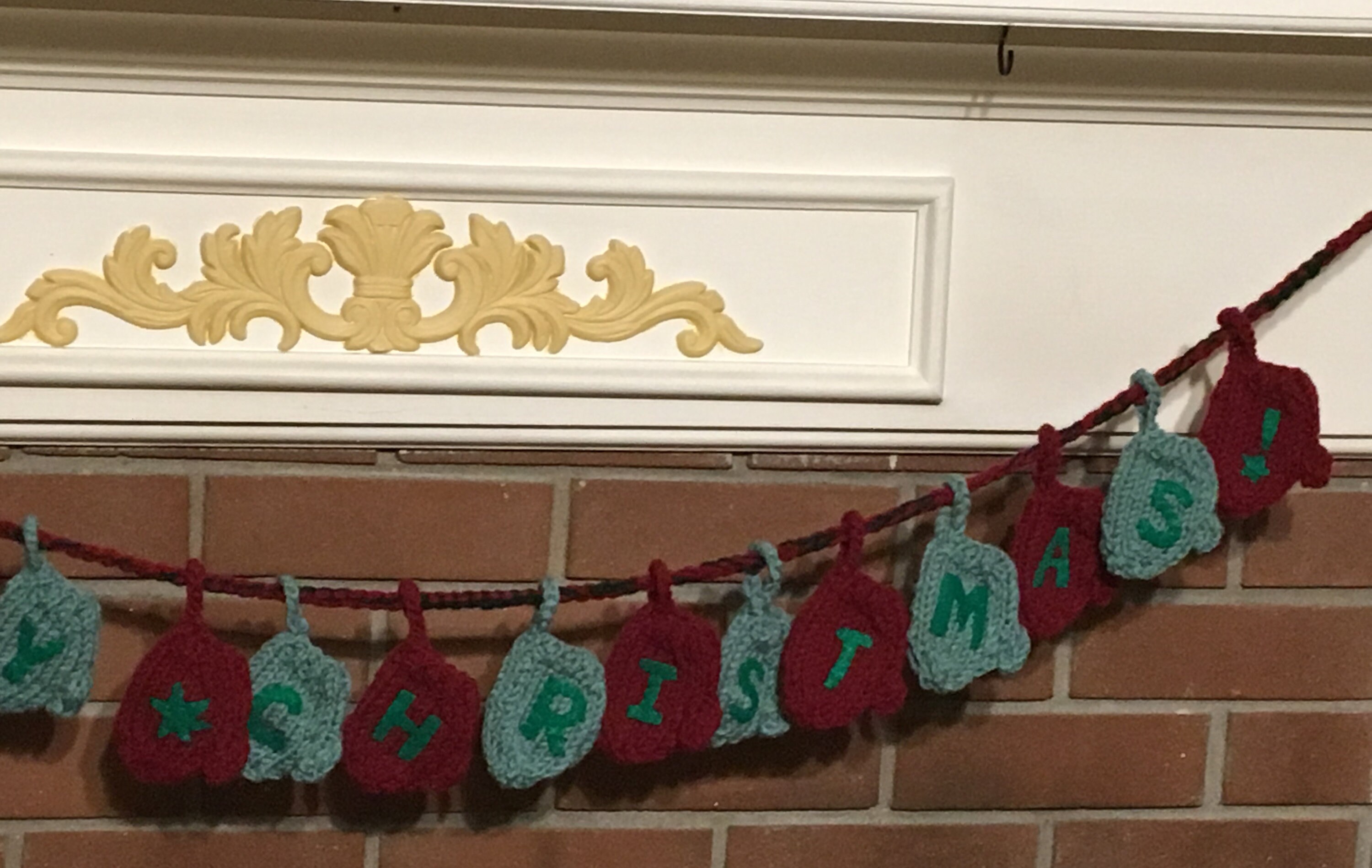 Merry Christmas Garland Mitten Garland W Merry Christmas - Etsy