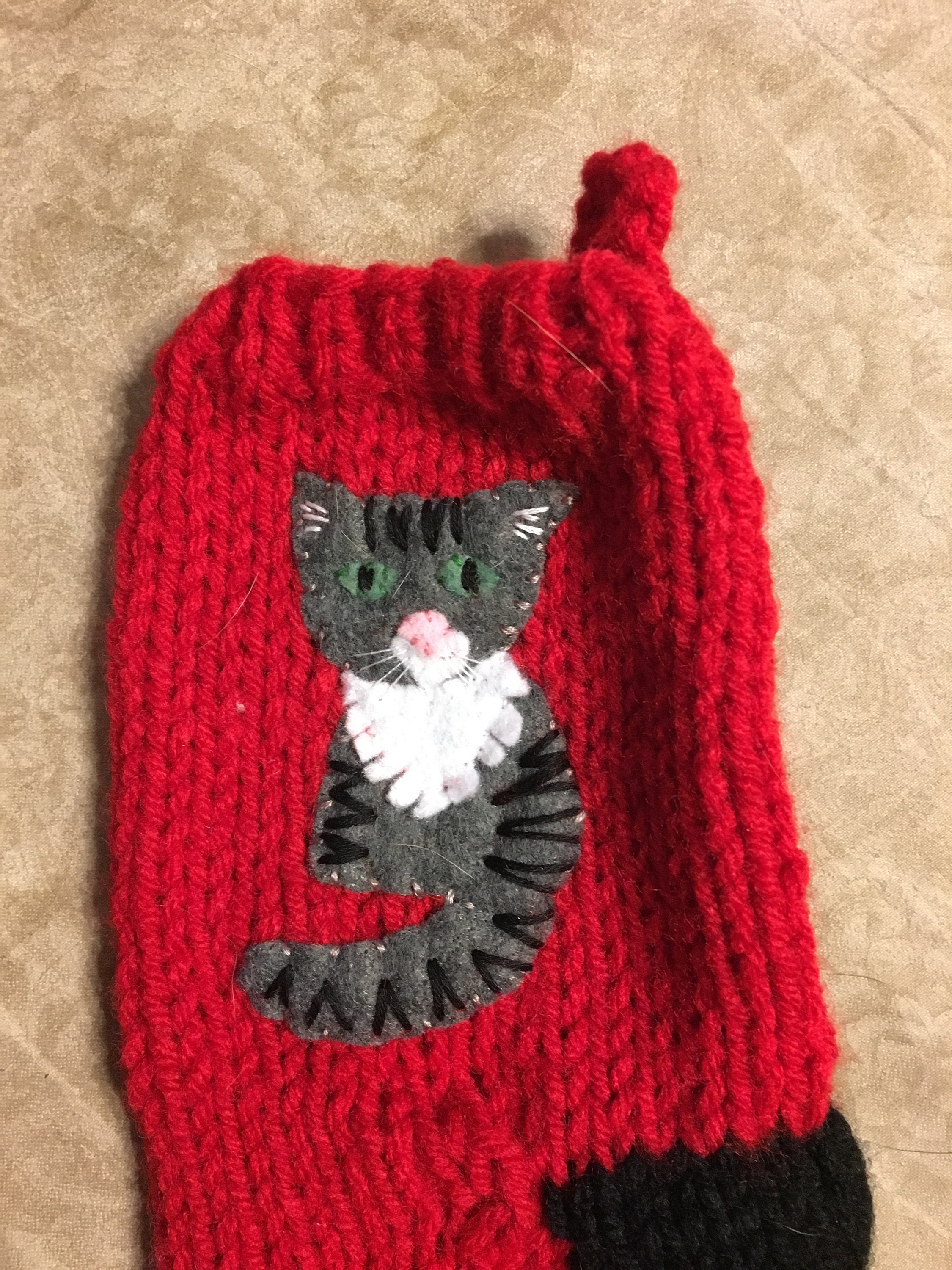 Custom Long-haired Cat Christmas Stocking, Personalized Pet Gift - Etsy