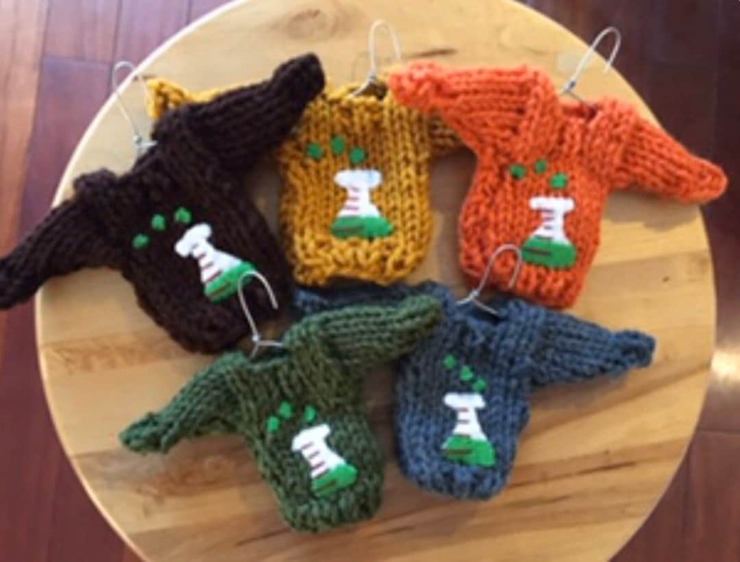 Custom Science Ornament, Mini Sweater Ornament W Science Beaker ...