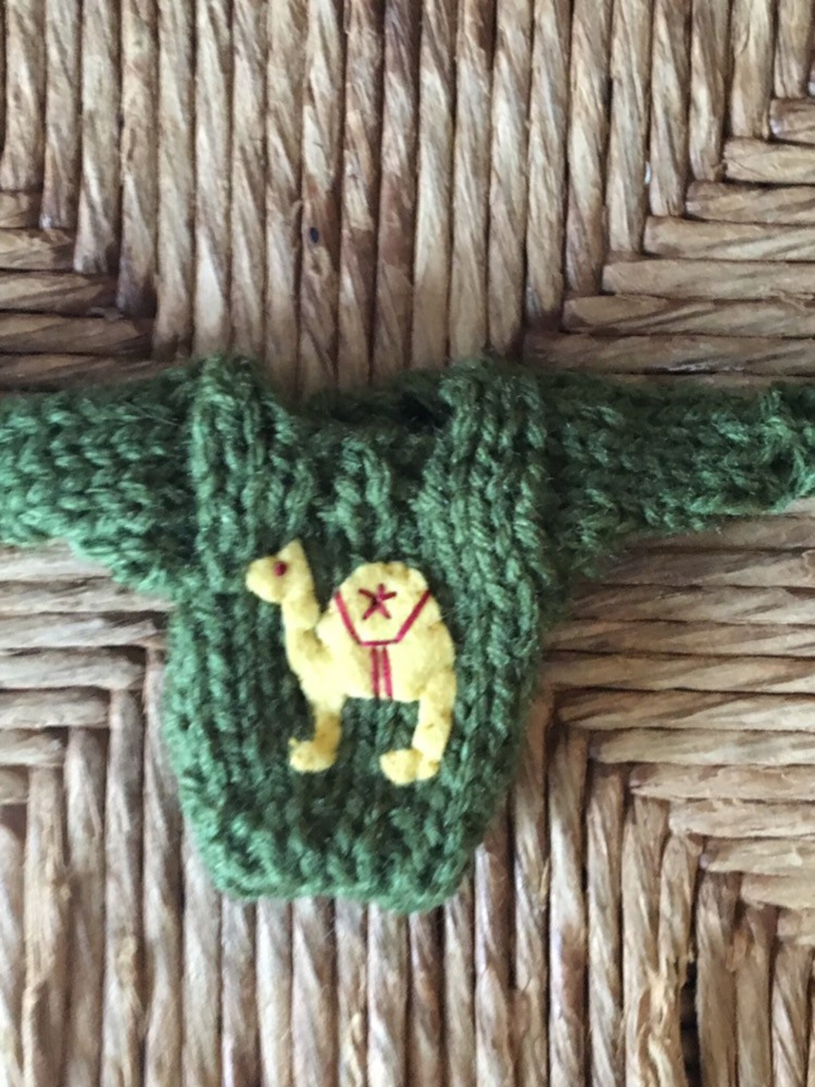 Camel Ornament Tiny Knit Ornament With Camel Appliqué - Etsy