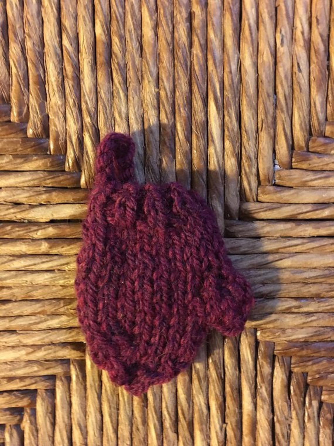 Custom Merry Christmas Mitten Garland, Hand-knit Miniature Mittens W ...
