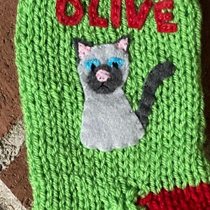 Siamese Cat Stocking, Made to Order Christmas Stocking for Pet Siamese ...